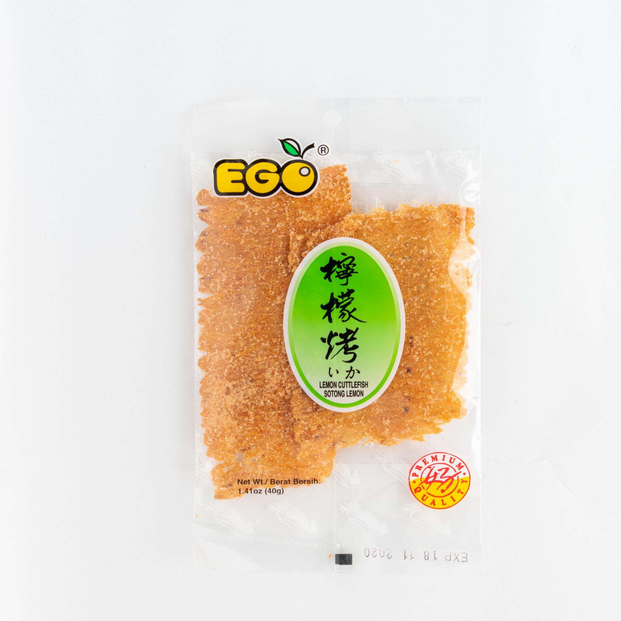EGO Lemon Cuttlefish Snack 40g - EGO Foods
