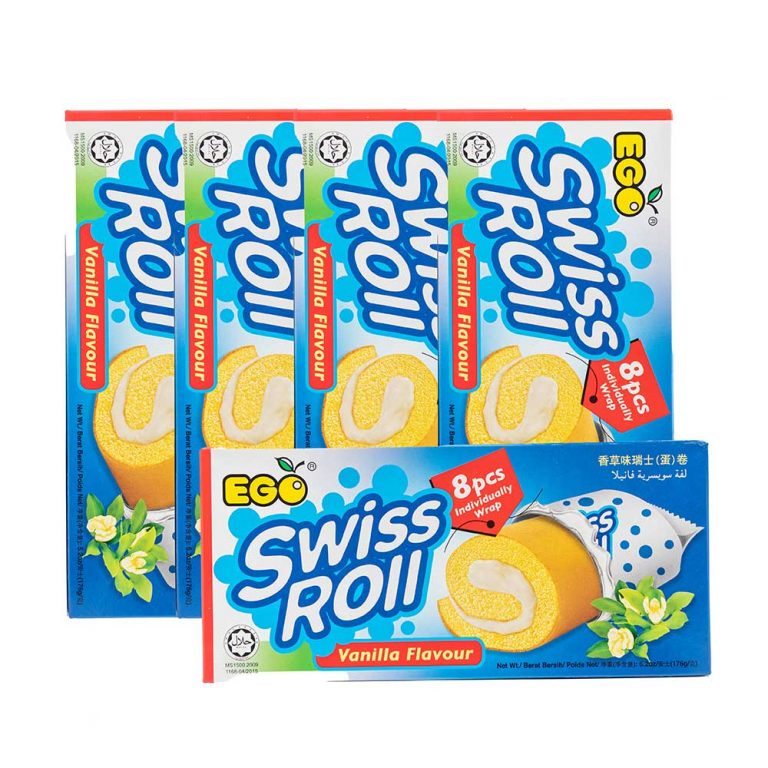 EGO Swiss Roll - Vanilla Flavour (Box 5x176g) - EGO Foods