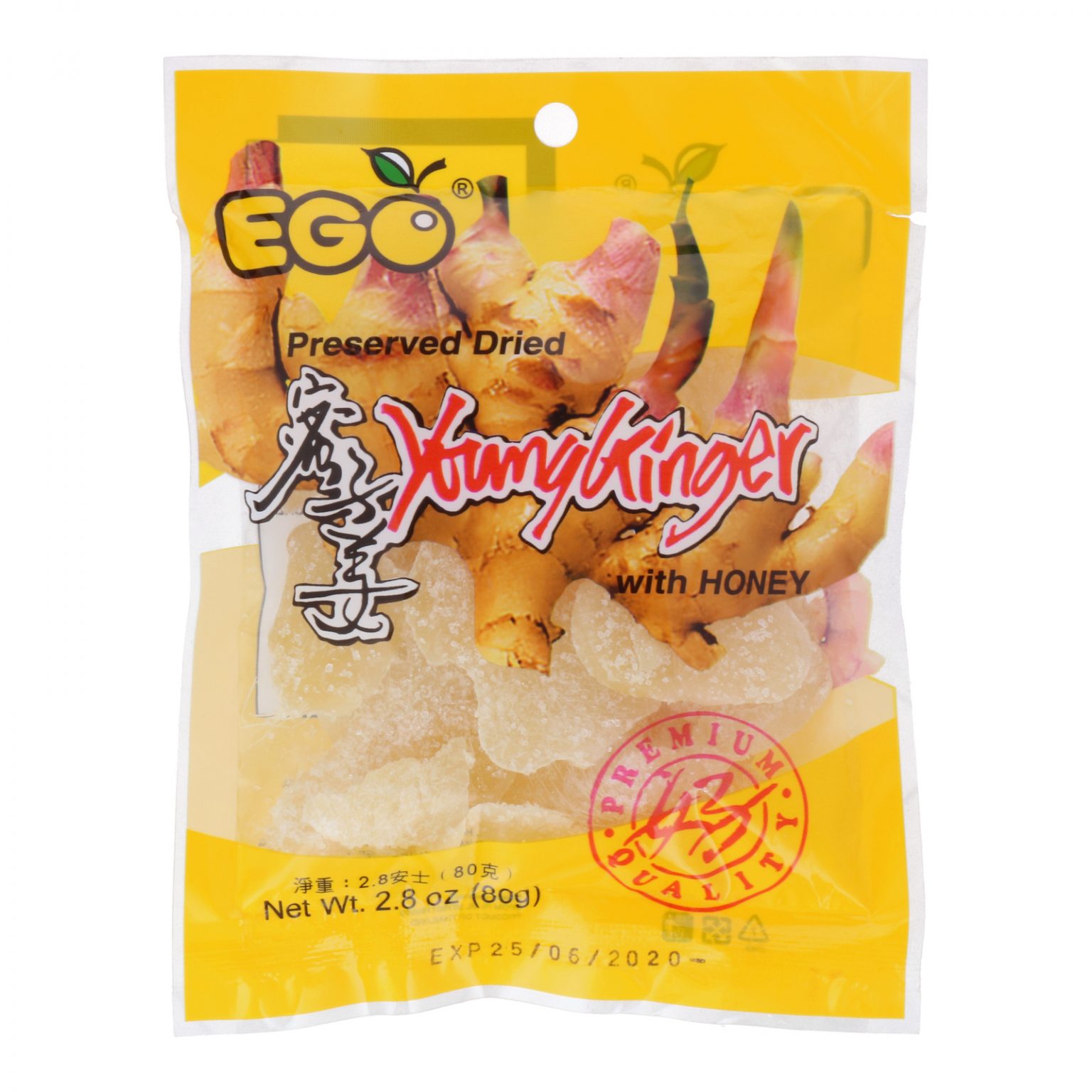 EGO Preserved Young Ginger With Honey 80g - EGO Foods